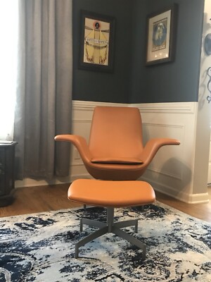 Mid-Century Modern MCM Atomic Chic HBF Dialogue Lounge Chairs in Mod ...