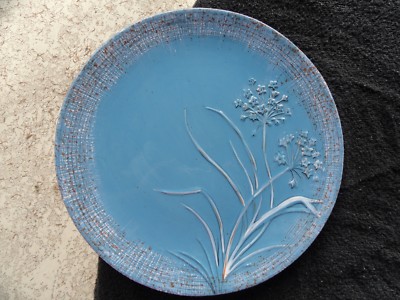 Woolrich Chatham Run Embossed Flower Stem Gauze White Rust Rim Blue ...