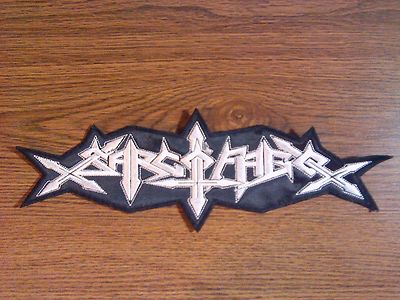 SARCOFAGO,SEW ON WHITE EMBROIDERED LARGE BACK PATCH | eBay