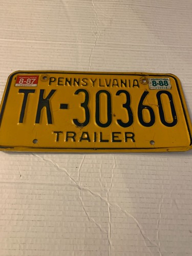 License Plate Pennsylvania Trailer Plate 88 | eBay
