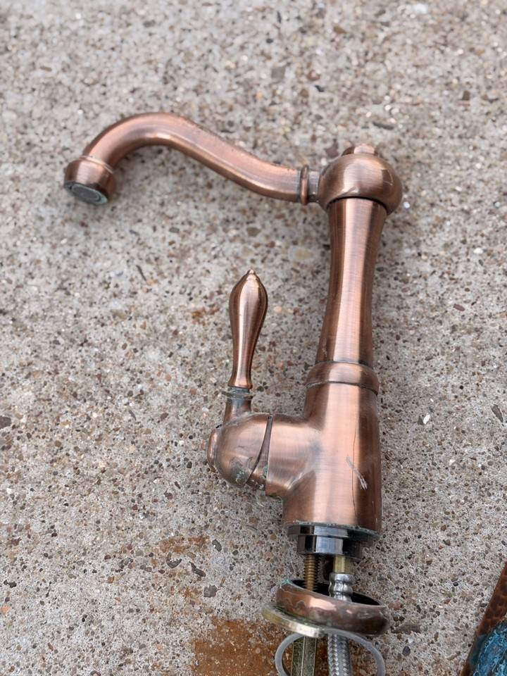 Hammered Antique Copper Finished Bar/Prep Sink w/Antique Copper Bar ...