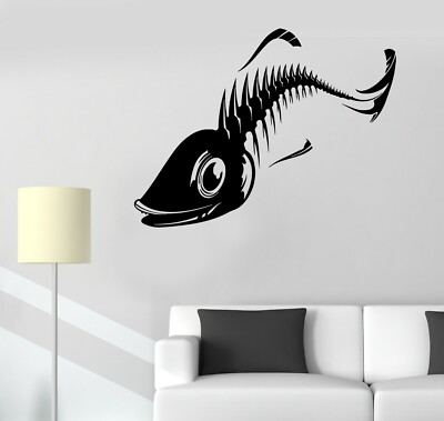 Wall Decal Fish Skeleton Animal Marine Vinyl Sticker (ed2089) | eBay