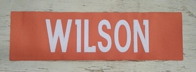 Denver Broncos Nameplate - 2.5" WILSON on Orange - TWWIL2.5K001 | eBay