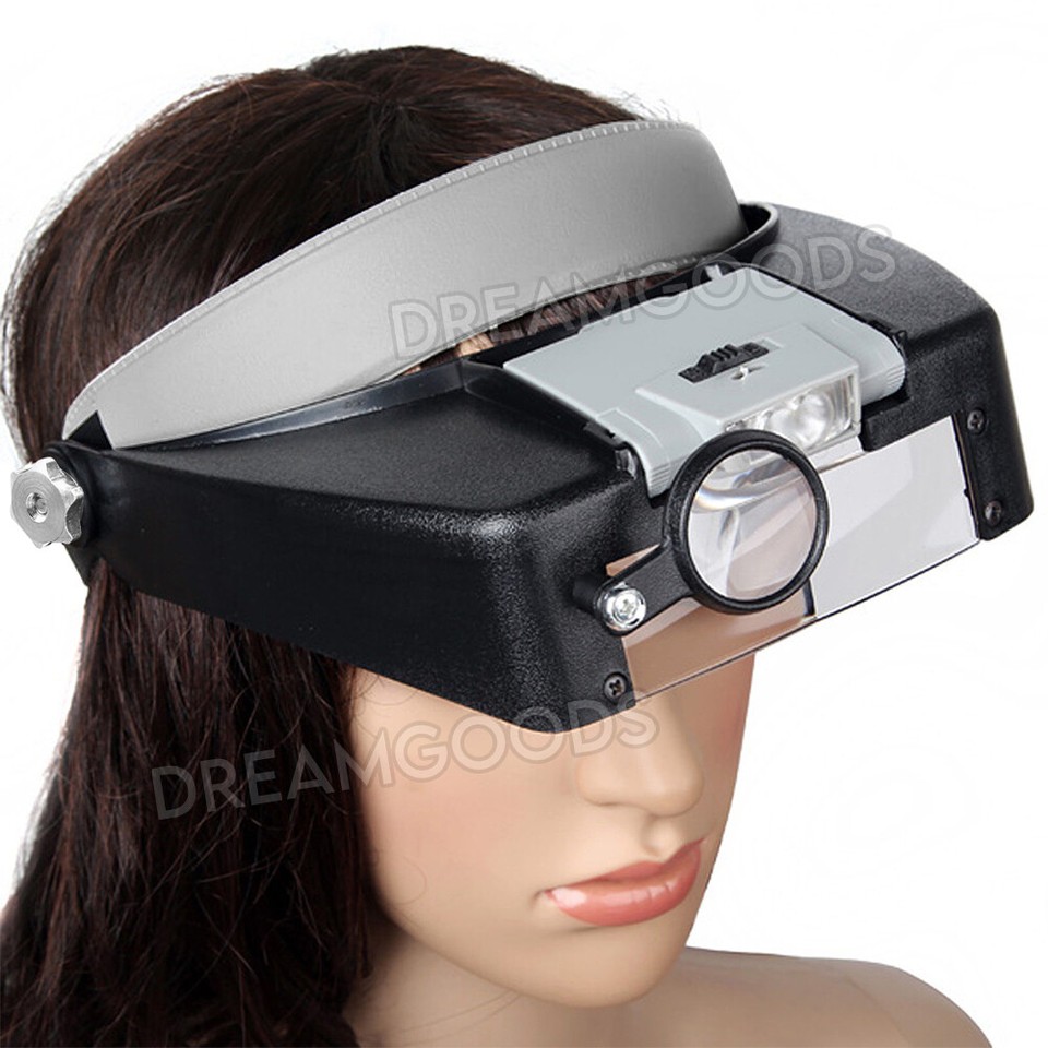 Headband Magnifier Head-mounted Magnifying Glass Handsfree Magnifying ...