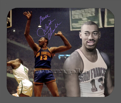Wilt Chamberlain Golden State Warriors Facsimile Autographed Mouse Pad ...