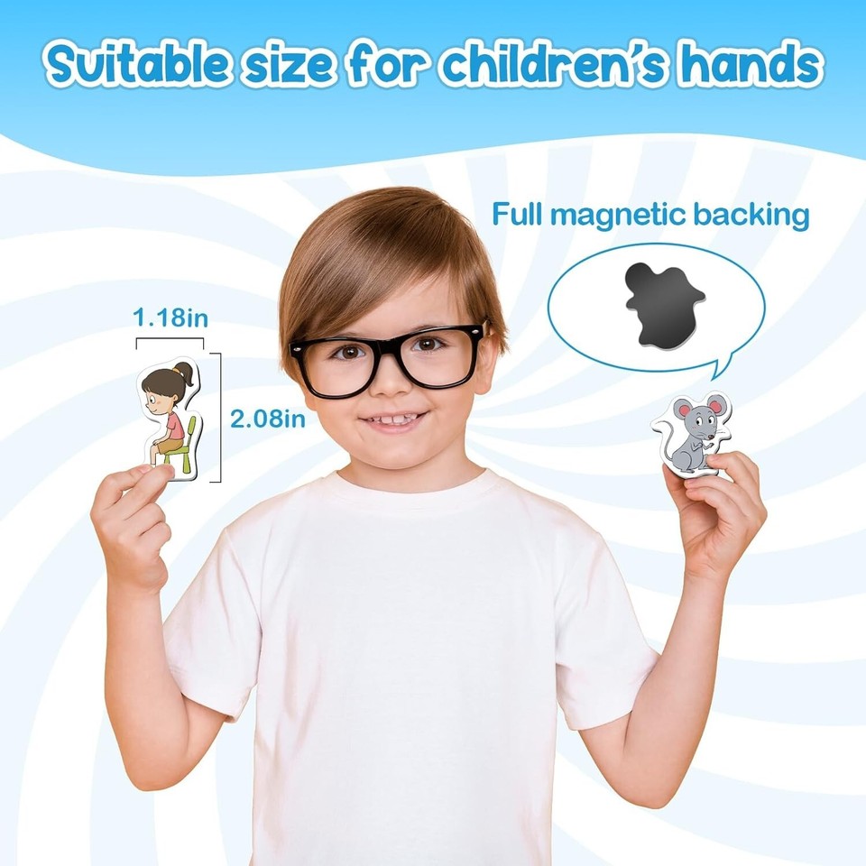 CVC Word Games,50 Magnetic Foam Objects,Fridge Magnets for Kids,Speech ...