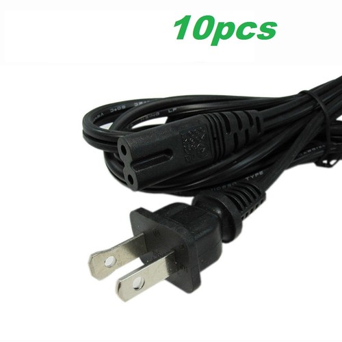 Lot 10 US 2 Prong 2Pin AC Power Cable Cord Charge Adapter PC Laptop PS2 ...