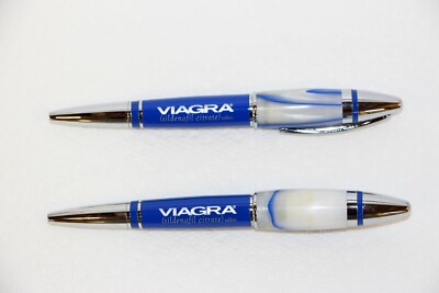 2 Drug Rep Viagra Heavy Metal Pens With A Swirl in the Twist NEW | eBay