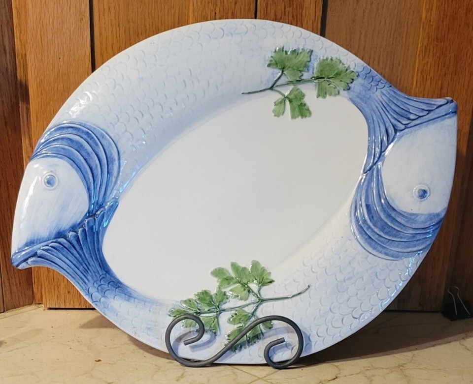 Made In Italy Fish Oval Platter | eBay