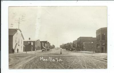 Real Photo Postcard Post Card Manilla Iowa Ia Street Scene | eBay
