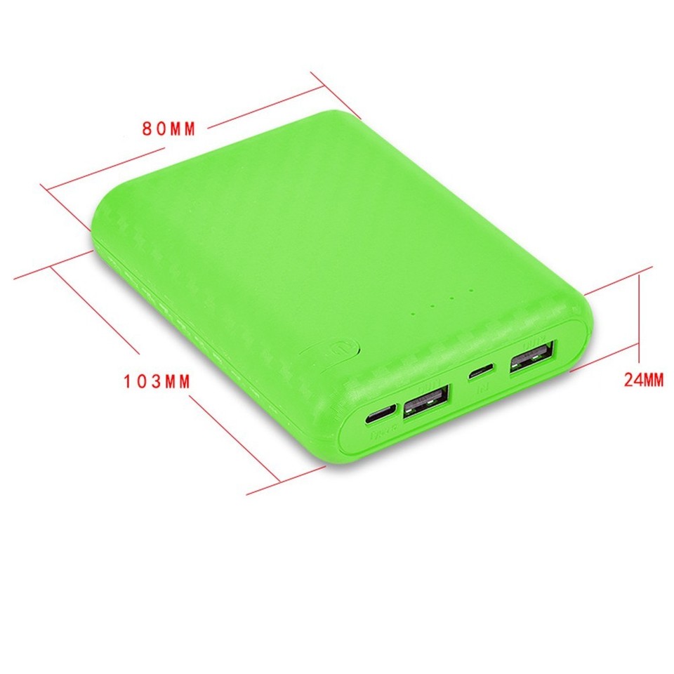 Battery Box Power Bank Charger Case 4 Slots with Dual USB Output 5V 24A ...