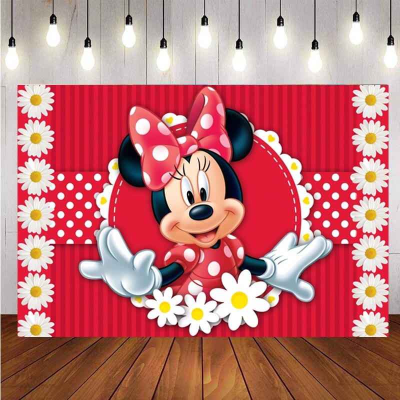 Daisy And Minnie Mouse Birthday Background Minnie Daisy Party