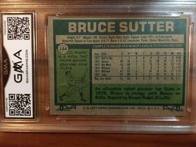 1977 TOPPS BRUCE SUTTER ROOKIE BASEBALL CARD #144 GRADED 8.0 NM/MT | eBay