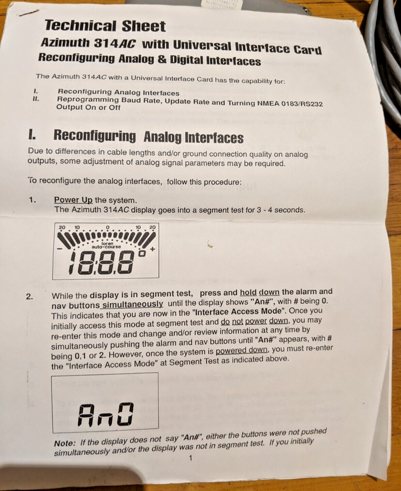 KVH Autocomp 1000 Digital Fluxgate Heading/Compass Sensor Azimuth ...