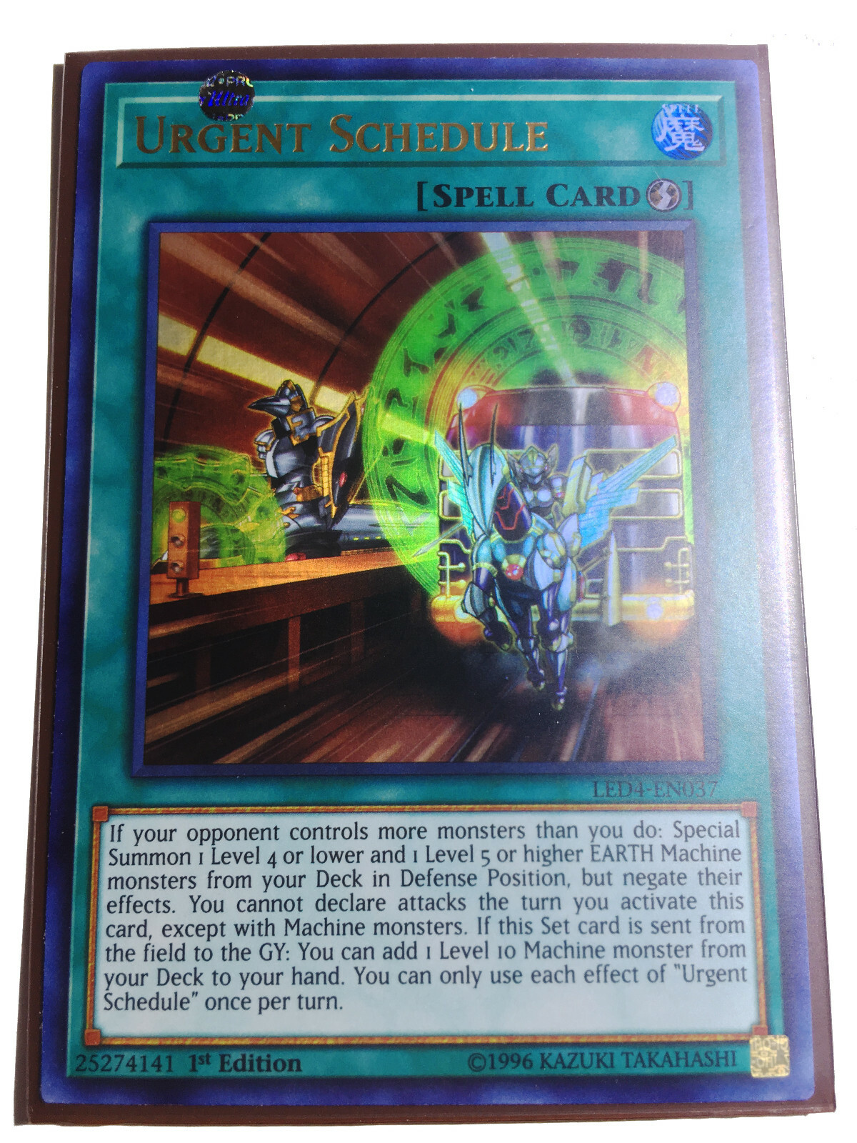 Yugioh Urgent Schedule - LED4-EN037 - Ultra Rare - 1st Ed | eBay