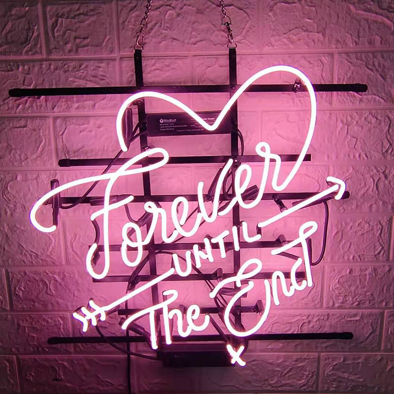 Love Forever Until End Neon Sign Light Handcraft Artwork Nightlight ...