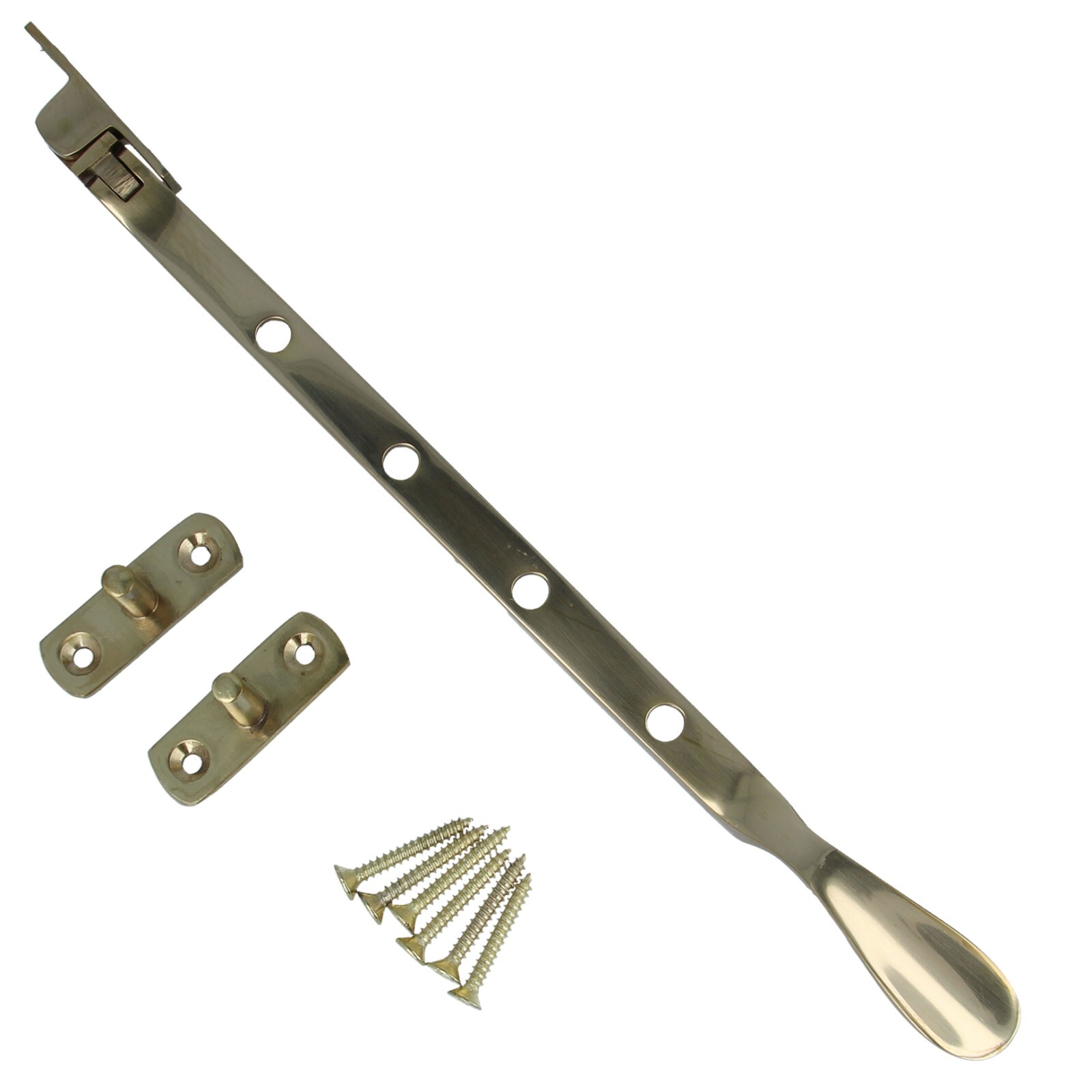 SOLID BRASS VICTORIAN CASEMENT STAY 250MM LONG Window Lever Arm Latch ...