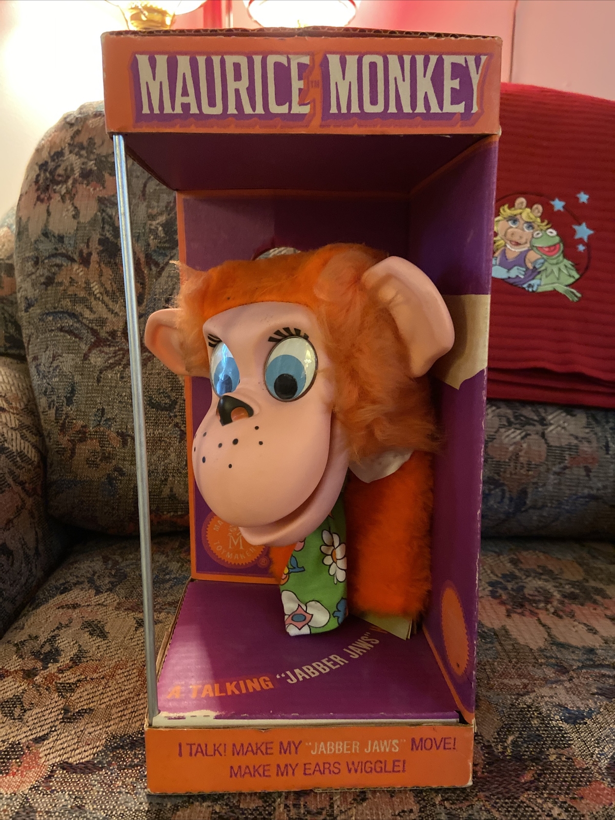 1968 Maurice the Monkey Puppet Pull String Talker Restored to Talk ...