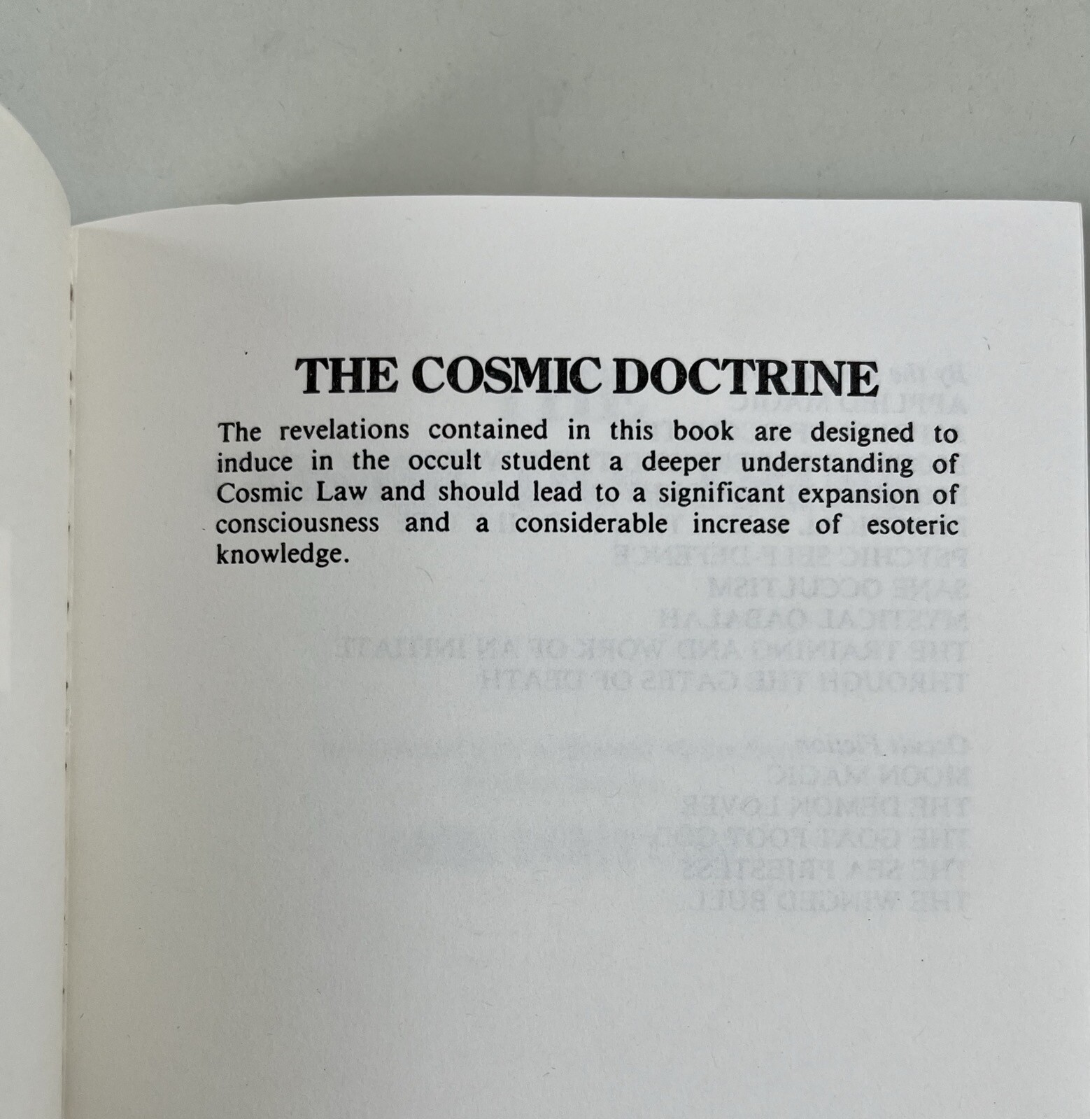 Cosmic Doctrine Dion Fortune PB Creation Of the Universe Human ...