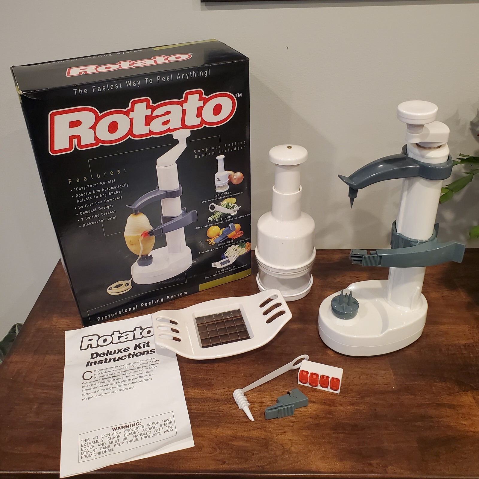 ROTATO Potato Peeler Apple Vegetable Zucchini Chopper Spiraler Citrus ...