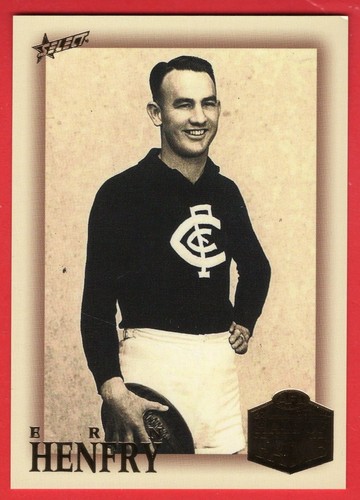 2018 WAFL VFL AFL HALL OF FAME HOF (SERIES 5) CARD - HF230 Ern HENFRY ...