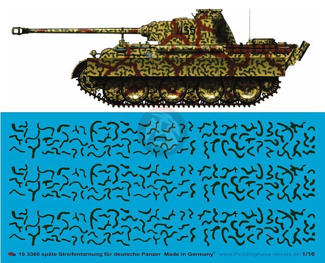 Peddinghaus 1/16 Streifentarnung German Ambush Strip Tank Camouflage ...
