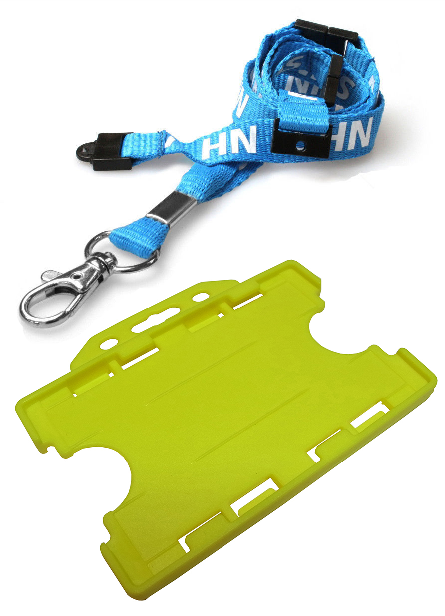 Double Sided ID Card Holder & NHS Triple Breakaway Neck NHS Lanyard ...
