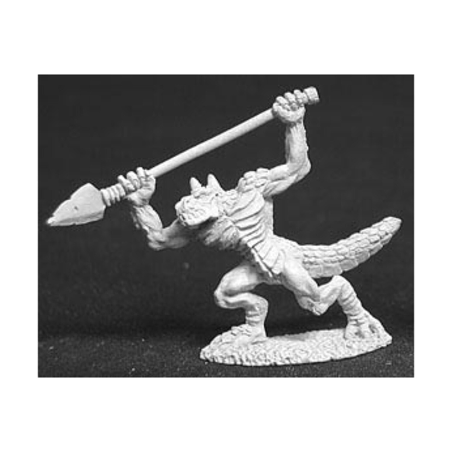 Reaper Dark Heaven Metal 28mm Lizardman Warrior w/Spear Pack New | eBay
