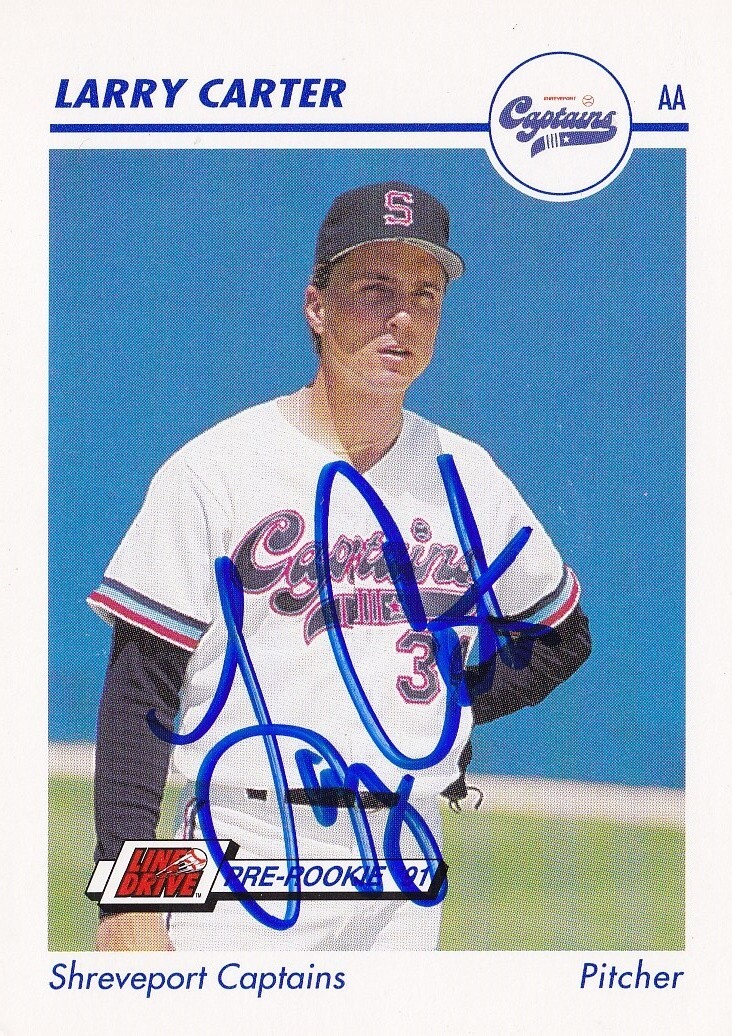 Larry Carter Signed Autographed 1991 Line Drive Card #302 Shreveport ...