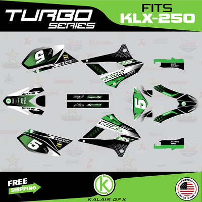 Graphics Kit for Kawasaki KLX250 (2008-2020) KLX 250 Turbo Series ...