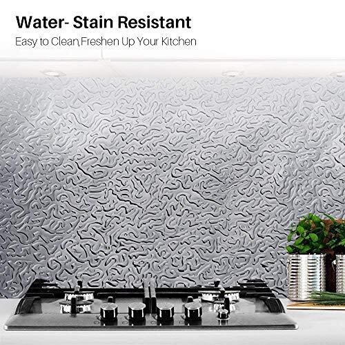 Kitchen Backsplash Sticker,Aluminum Foil Peel Wall Paper, Waterproof 0 ...