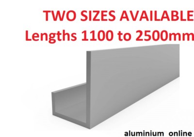 ALUMINIUM CHANNEL UNEQUAL U PROFILE 13mm and 20mm internal measurements ...