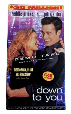 "DOWN TO YOU" VHS **VG** SCREENER FREDDIE PRINZE JR., JULIA STILES ...