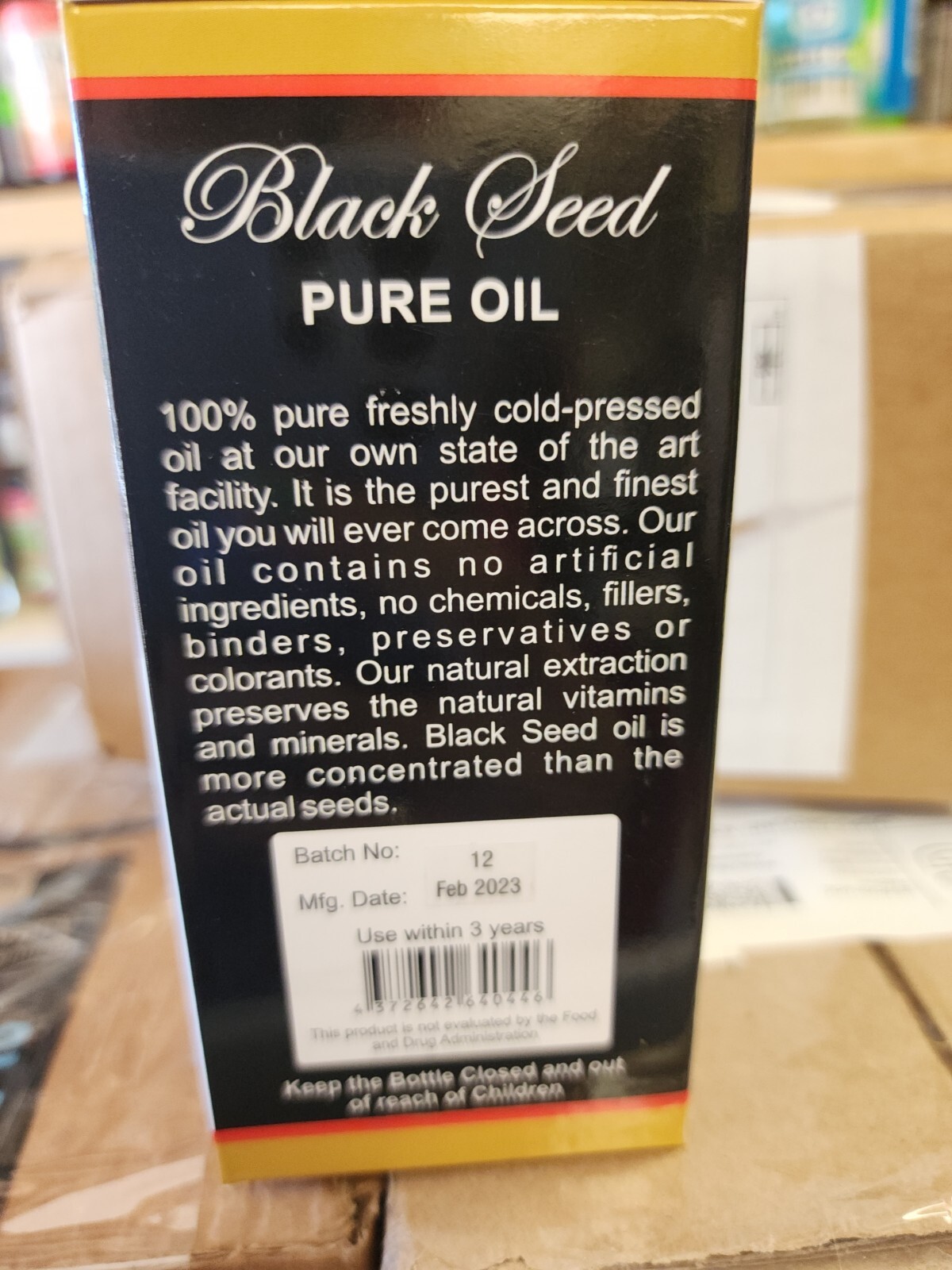 Organic Pure & Cold Press Black Seed Oil 4.oz Bottle | eBay
