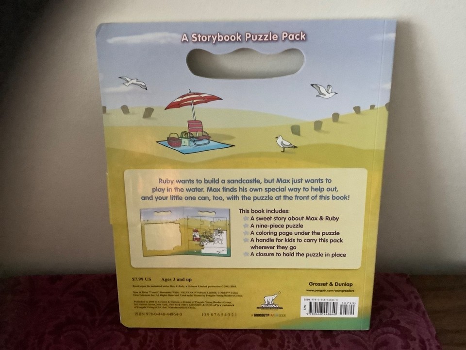 MAX & RUBY - RUBY’S SANDCASTLE A STORYBOOK PUZZLE PACK NEW 2008 ...