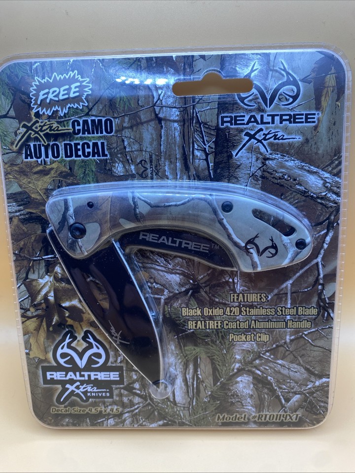 Realtree Xtra RT0114XT Black Oxide 420 SS Knife In Clamshell | eBay