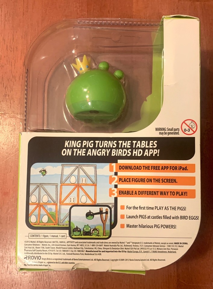NIB MAGIC ANGRY BIRDS KING PIG FIGURE FOR USE WITH iPad Download Free ...