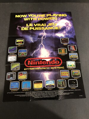 Canadian PAL Nintendo nes box Insert poster 1990 now you’re playing ...