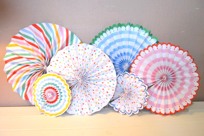PINWHEEL PARTY FAN HANGING Rainbow Rosettes Birthday Christmas ...