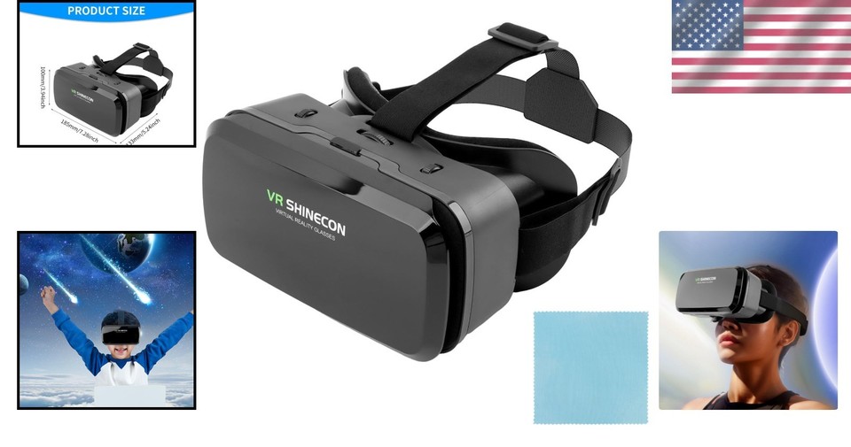 Lightweight VR Goggles with Adjustable Lenses - Perfect for 3D Movies ...