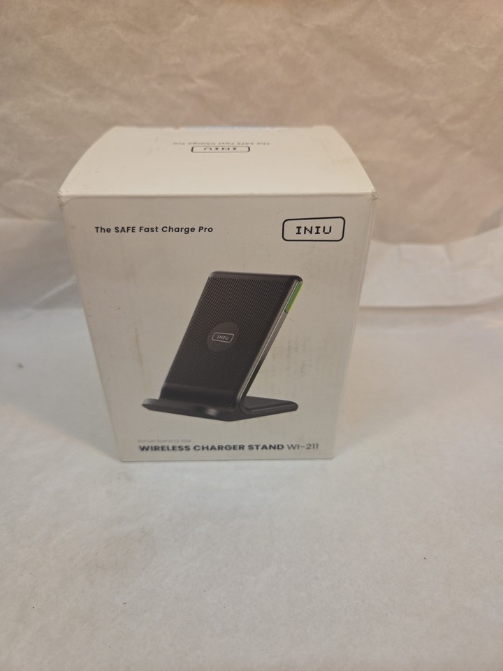 INIU Wireless Charger, 15W Fast Qi Certified Wireless Charging Station ...