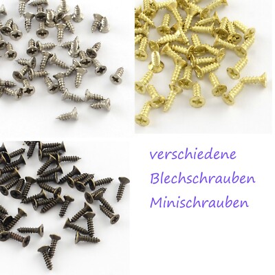 sehr kleine Mini Holz Blechschrauben Schwarz Kreuzschlitz ...