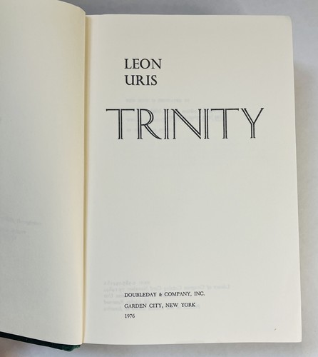 Trinity- Leon Uris - 1976 - Ltd Ed HC | eBay
