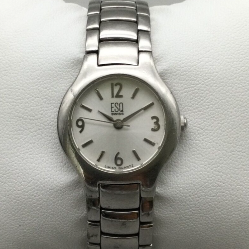 ESQ Swiss by Movado Watch Women 25mm Silver Tone Stainless Steel New ...