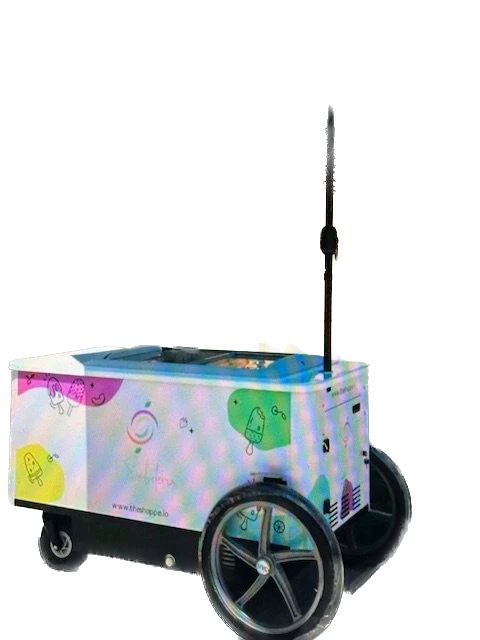GELATO FREEZER CART 8.2 cf Cart Gourmet Ice Cream Cart Freezer Fridge ...