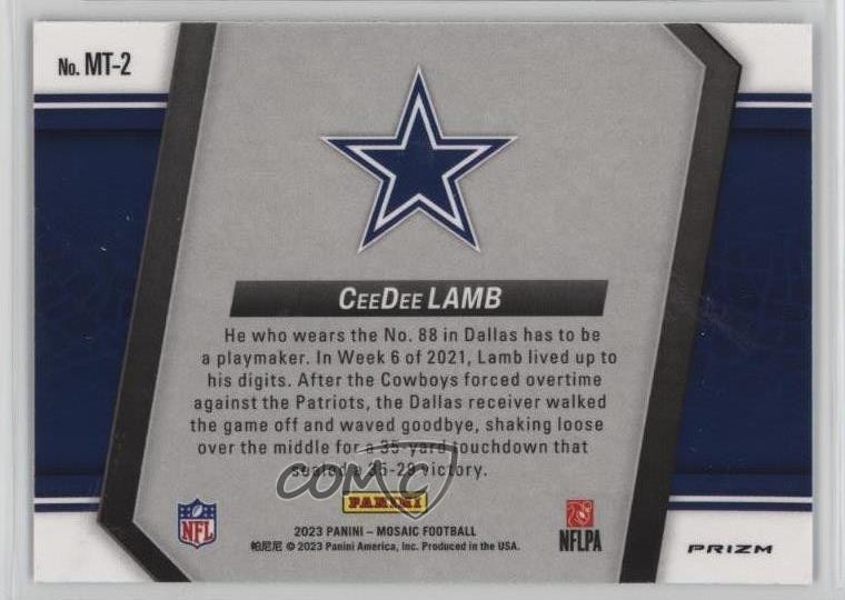 2023 Panini Mosaic Moments in Time No Huddle Silver Prizm CeeDee Lamb # ...