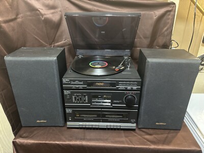 Quasar Compact Audio System CS11 Stereo Turntable Cassette Radio ...