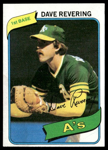 Dave Revering 1980 Topps #438 Oakland Athletics Baseball Card | eBay
