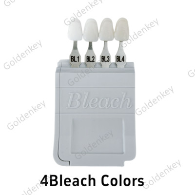 Dental Bleach Shade Guide 4 Colors Bleached Chart Teeth Whitening Based ...