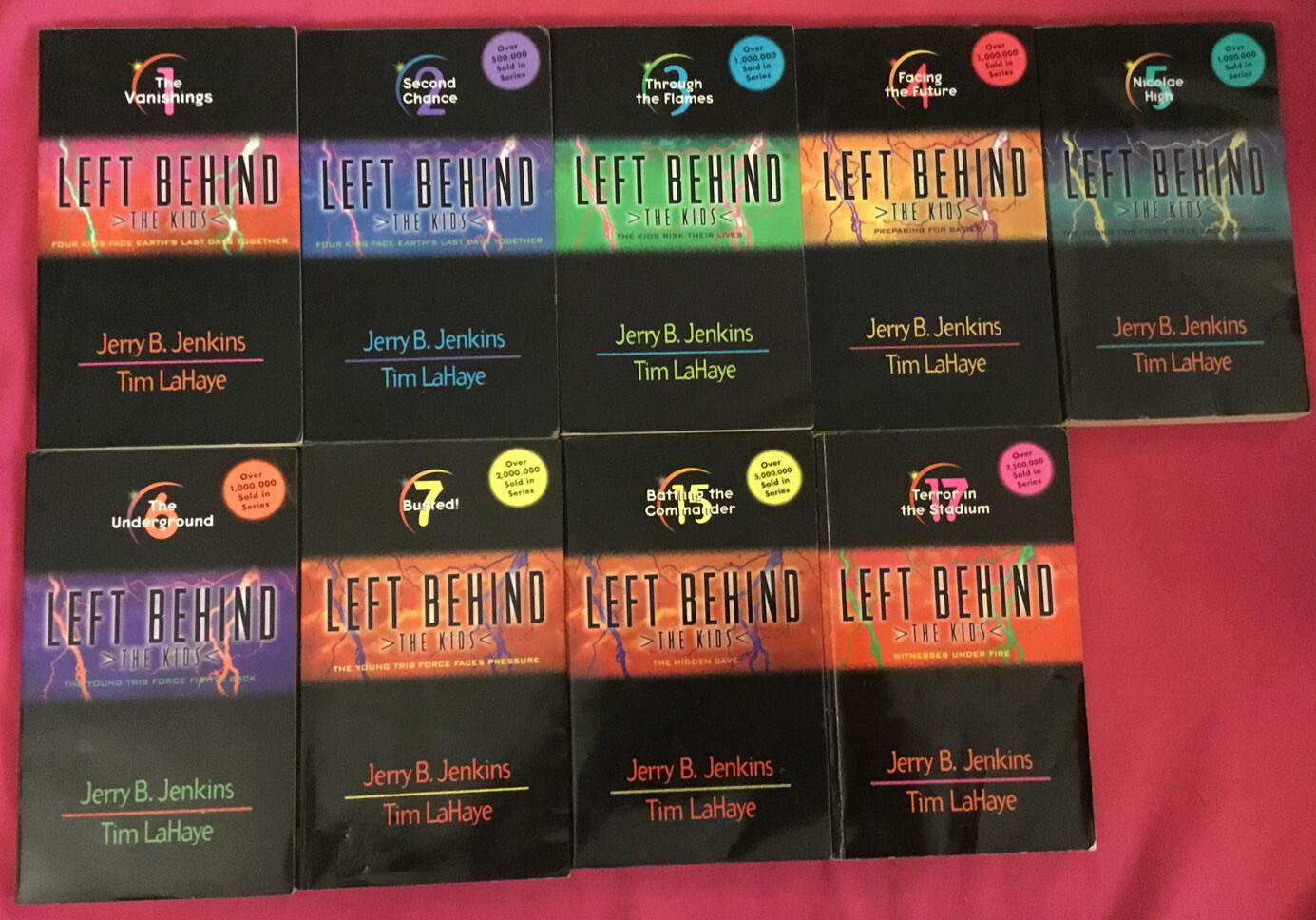 Lot of 9 Left Behind the Kids Series Books Jerry Jenkins/Tim LaHaye 1-7 ...